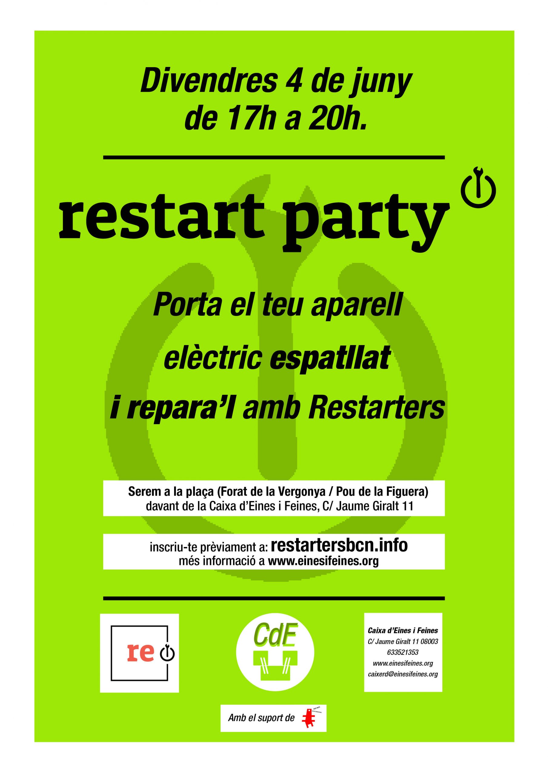 Divendres 4 de juny primer taller: Restart Party a la Plaça! - Caixa d ...